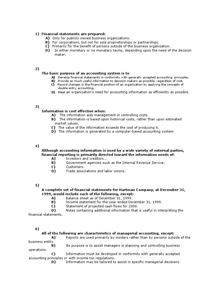 Accounting MCQs | PDF | Bonds (Finance) | Debits And Credits Accounting MCQs | PDF | Bonds (Finance) | Debits And Credits
