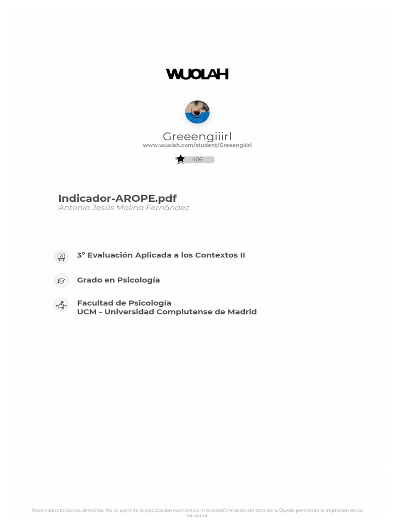 Indicador AROPE | PDF | Exclusión social | Pobreza