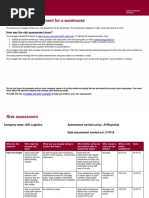 Forklift Risk Assessment | PDF | Forklift | Safety