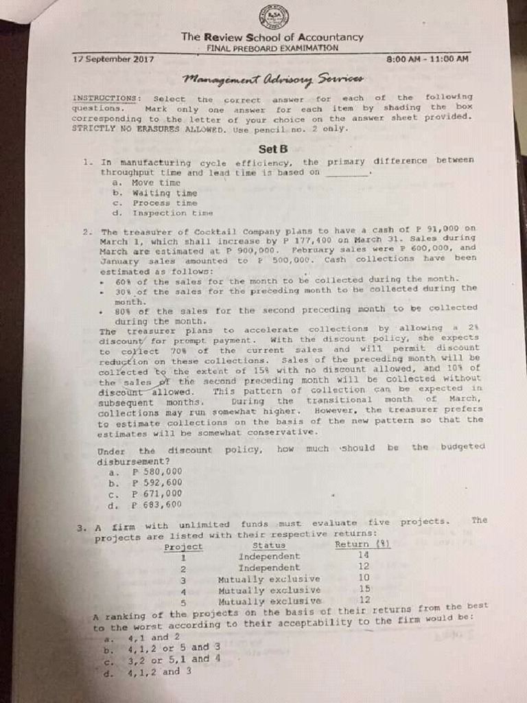 MAS ReSA Final Preboards PDF | PDF