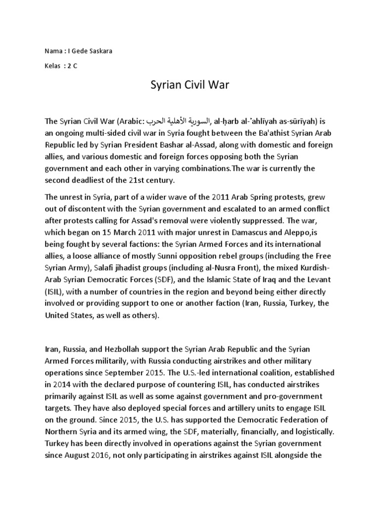 Syrian Civil War | PDF | Syrian Civil War | Syria