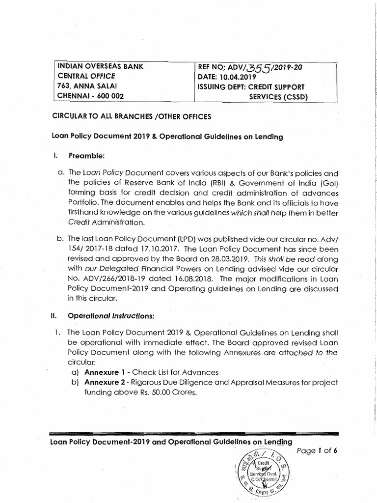LPD 2019 PDF | PDF | Reserve Bank Of India | Loans
