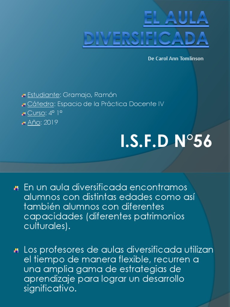 Analisis de El Aula Diversificada | PDF | Salón de clases | Aprendizaje