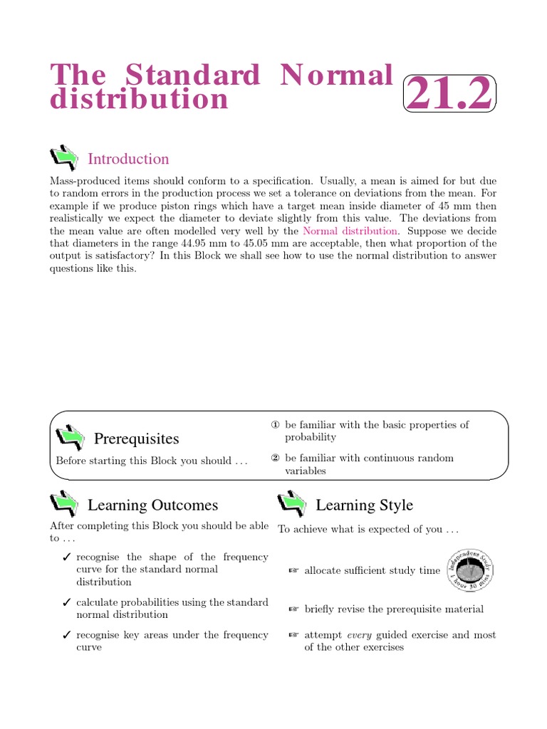 Stats PDF | Download Free PDF | Normal Distribution | Standard Deviation