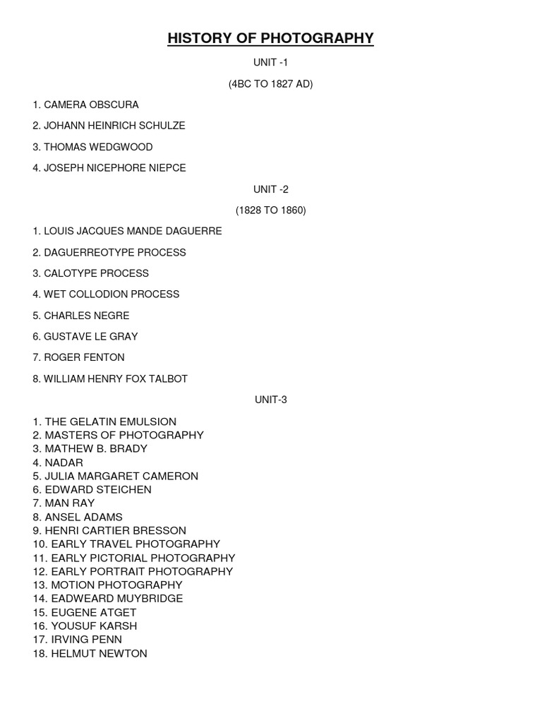 History of Photography | PDF | Crafts | Imaging