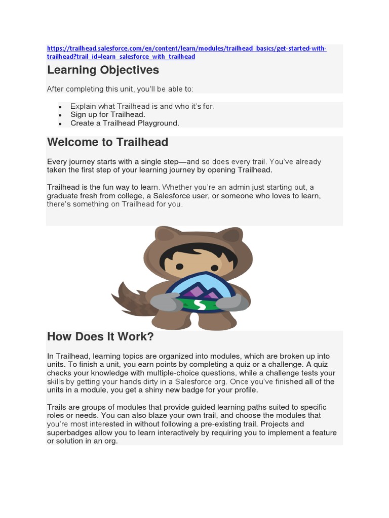 Getting Started with Trailhead: An Introduction to Salesforce's Free Online Learning Platform ...