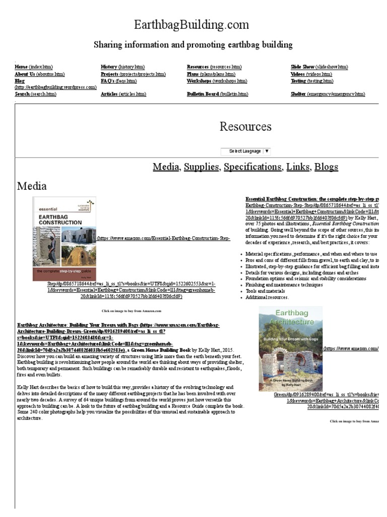Earthbag Building Supplies Guide | PDF | Architectural Design ...