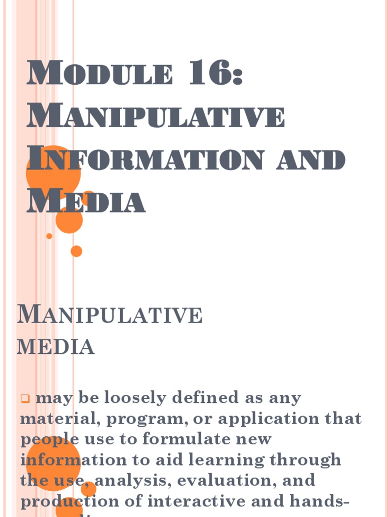 Manipulative Media | PDF | Interactive Media | Mass Media
