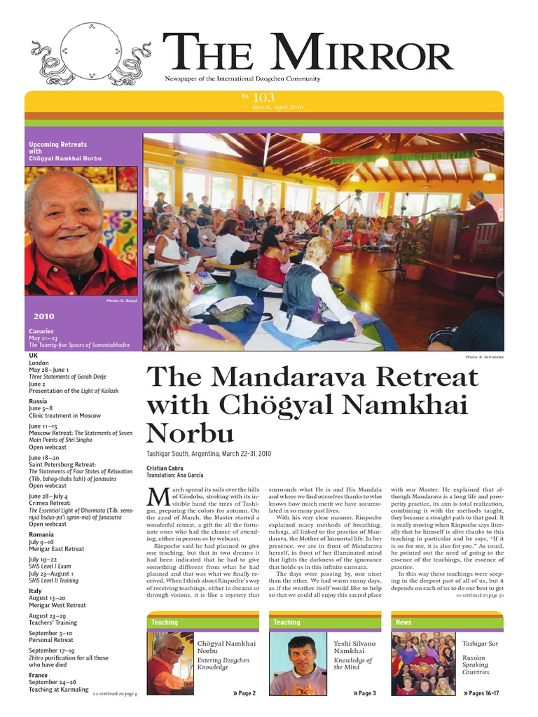 The Mirror - 103c | PDF | Dzogchen | Vajrayana