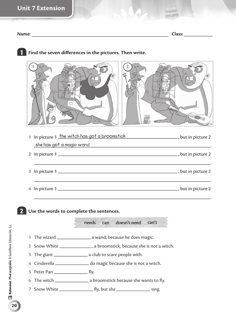 Wonder 3 Unit 7 Extension PDF | PDF | Fantasy | Magic (Paranormal)