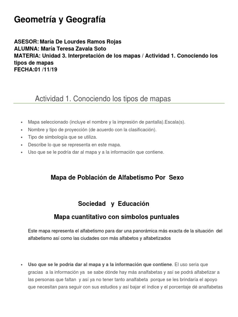 Actividad 1. Conociendo Los Tipos de Mapas | PDF