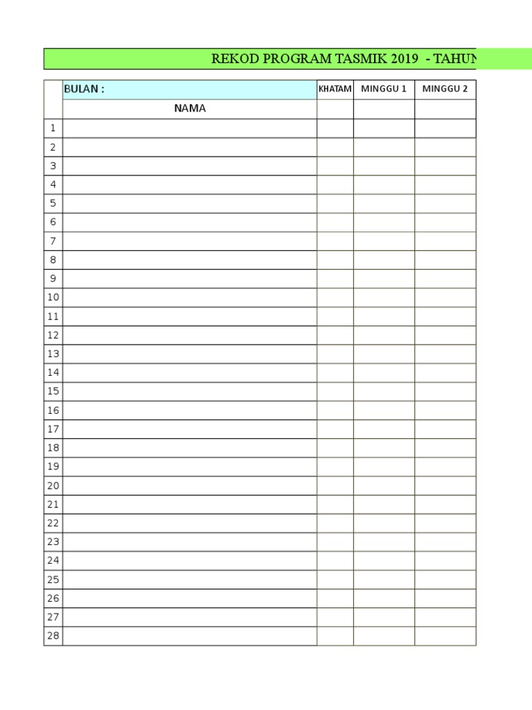 Rekod Tasmik 2020 | PDF