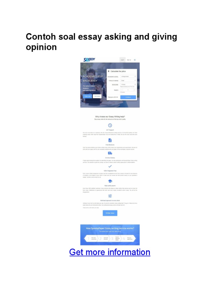 Contoh Soal Essay Asking and Giving Opinion | PDF