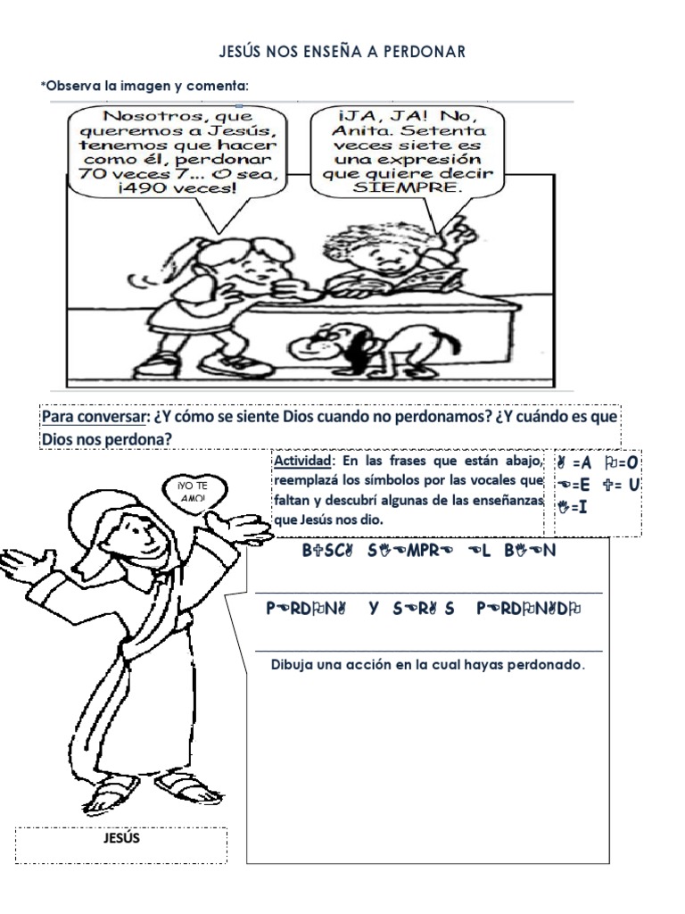 Jesús y el Perdón para Niños | PDF