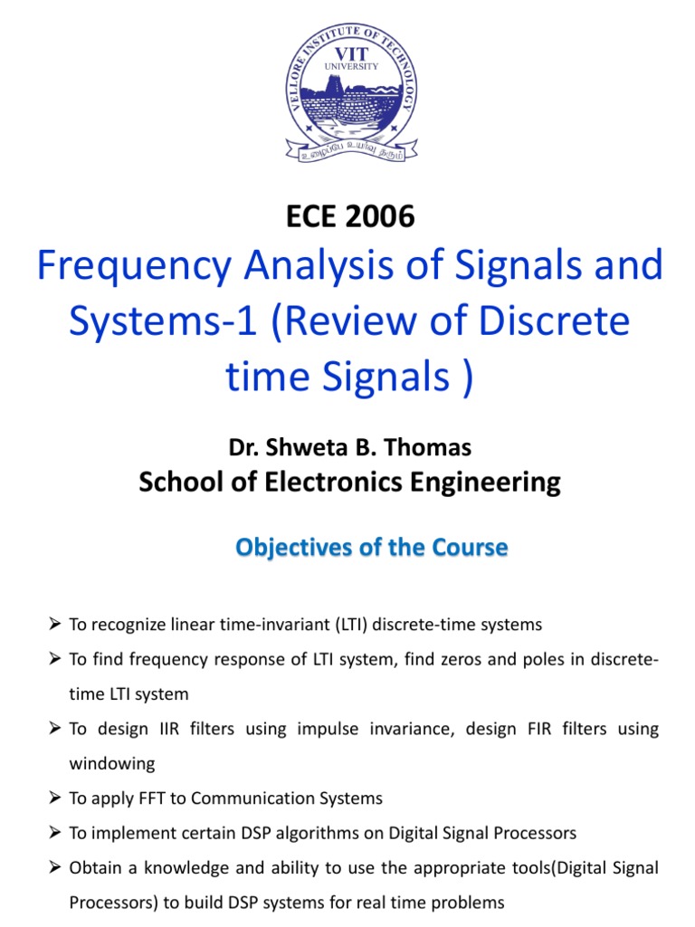 1-dsp SBT PDF | PDF | Discrete Time And Continuous Time | Digital Signal Processing