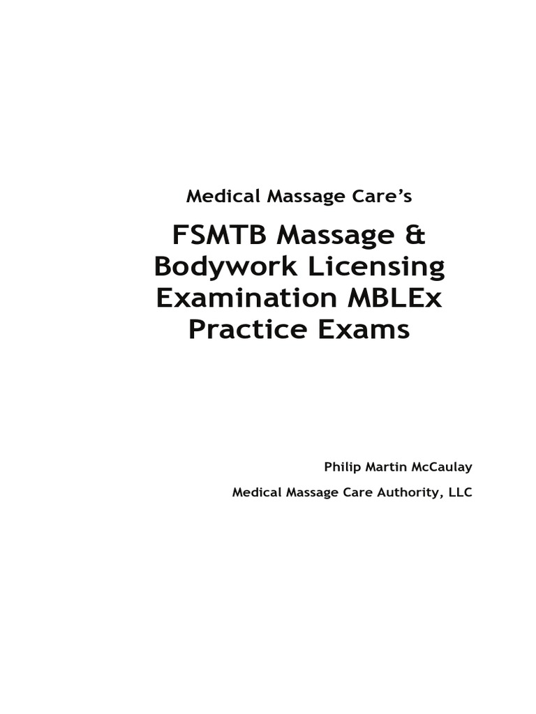 MBLEx Practice Exams PDF | PDF | Massage | Epithelium