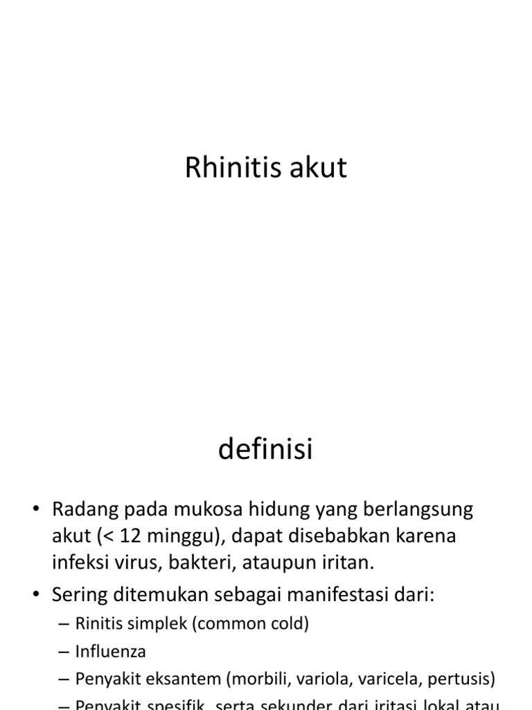 PPT Rinitis AKut | PDF