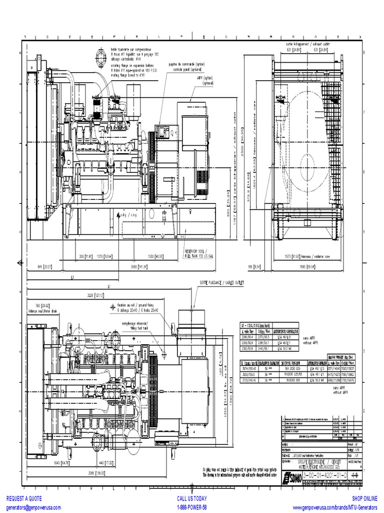MTU Generators Quote & Contact Info | PDF