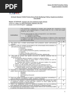 SIP Annex 2B - Child Protection Policy Implementation Checklist | PDF ...