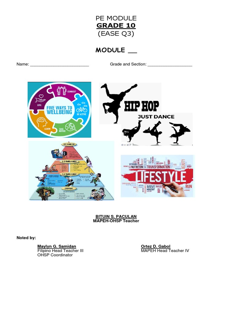 Modified PE10 EASE Q3 | PDF | Physical Fitness | Well Being