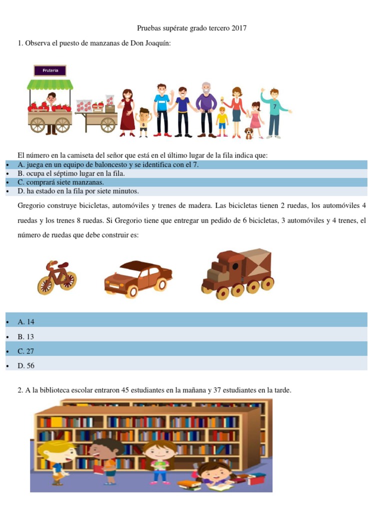 Pruebas Supérate Grado Tercero 2017 | PDF | Celsius | Color