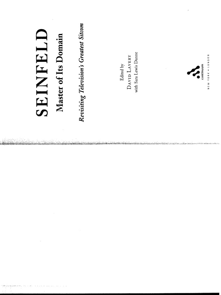 Lavery, David & Sara Lewis Dunne - Seinfeld - Master of Its Domain | PDF