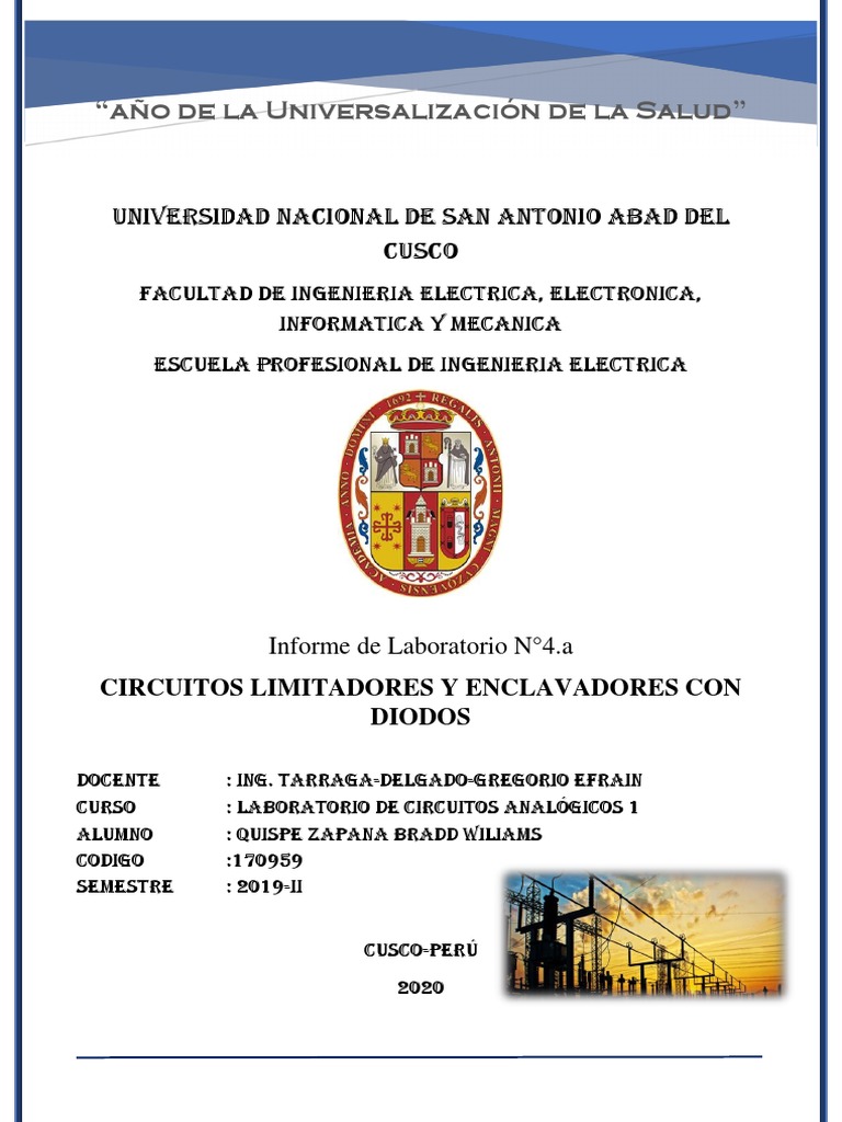 Circuitos con Diodos: Informe Lab | PDF | Diodo | Rectificador