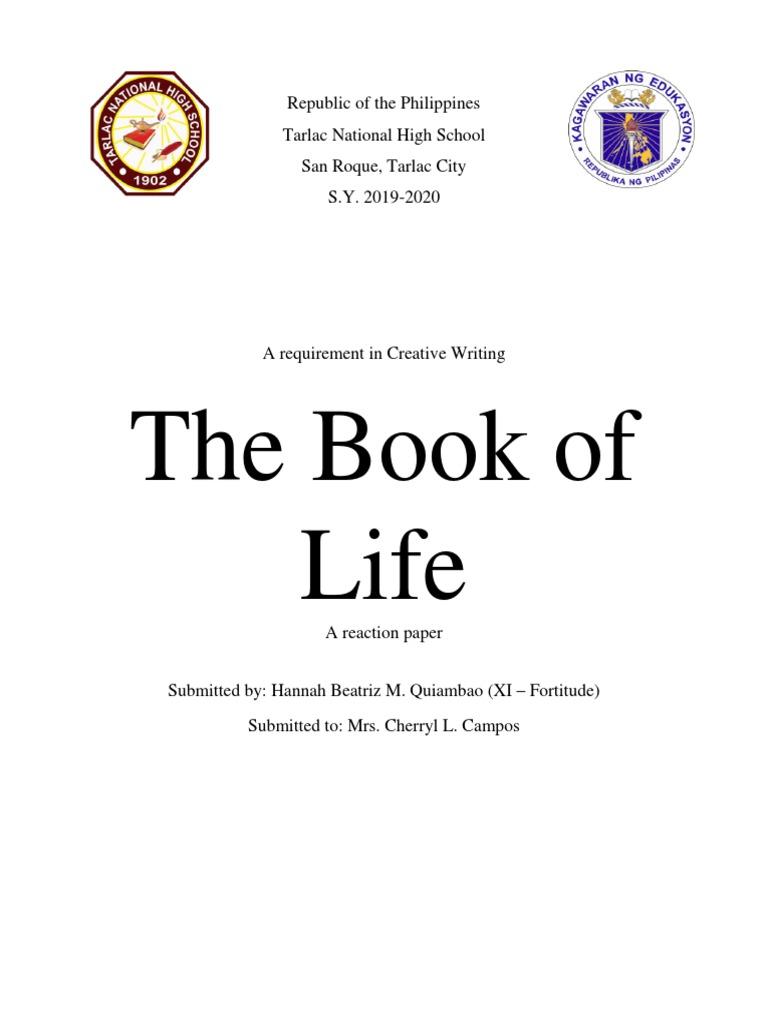 Reaction Paper: The Book of Life | PDF