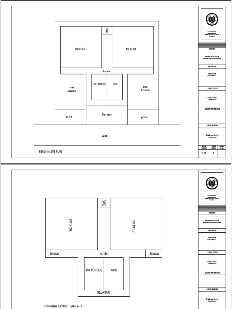 Desain Site Plan Gedung PAUD | PDF