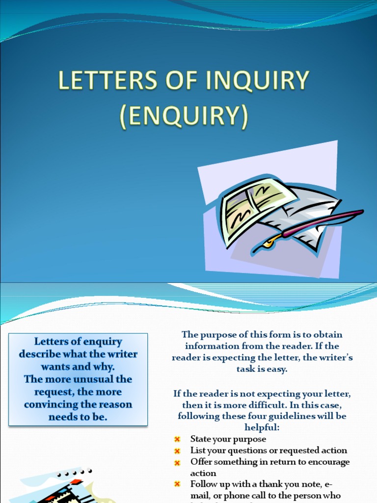 Letters of Inquiry (Enquiry) | PDF | Business