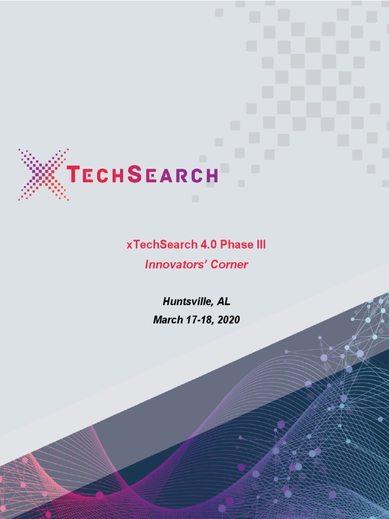 XTechSearch 4 Phase III AUSAGFSE Innovators Corner - Look Book - With ProfileSheets | PDF ...