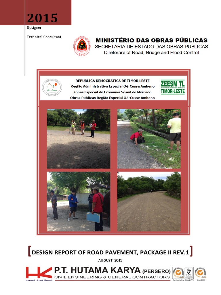 Design Report of Pavement Rev.1 | PDF | Road | Road Surface
