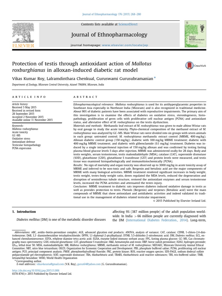 Aloksan | PDF | Gas Chromatography | Testicle