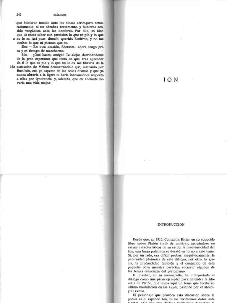 Inspiración Poética en Platón's Ion | PDF | Platón | Homero