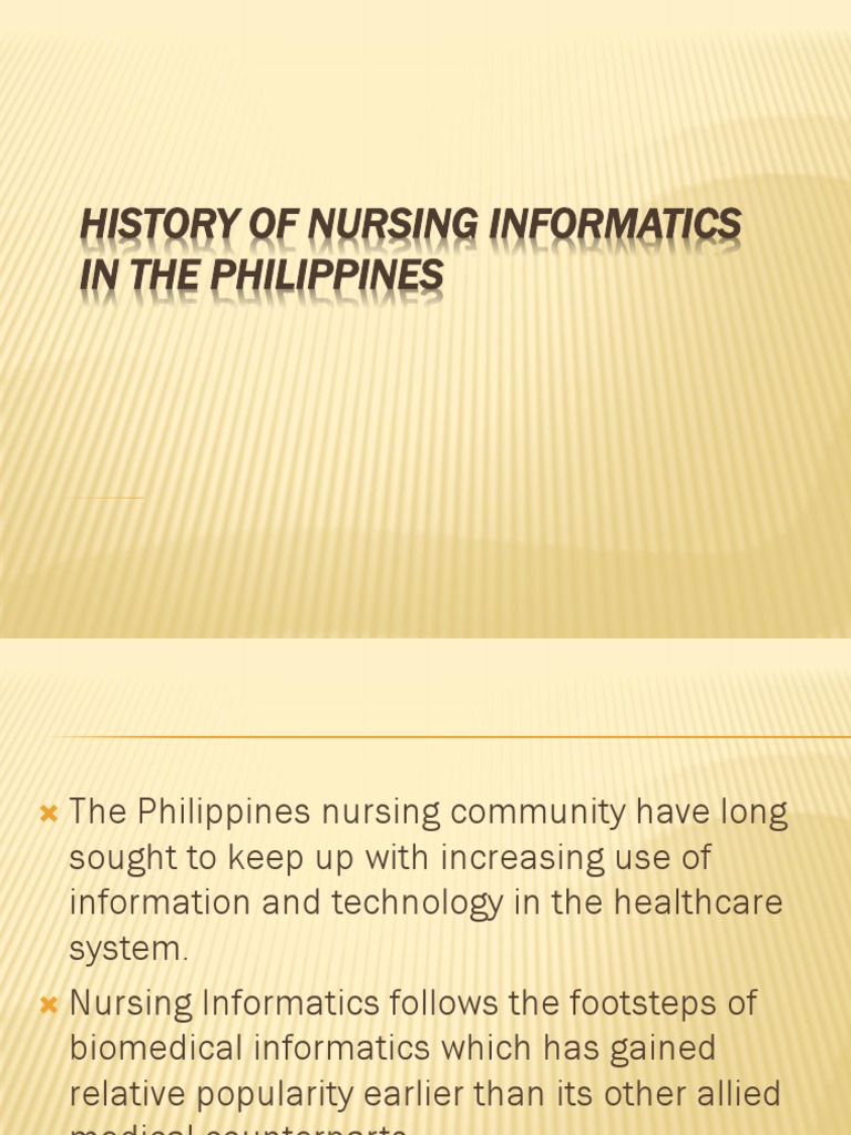 History of Nursing Informatics in The Philippines | PDF | Health ...