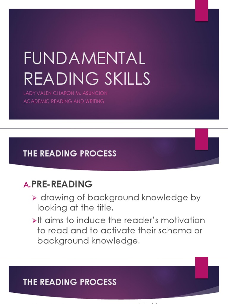 Fundamental Reading Skills: An Overview of the Reading Process and ...