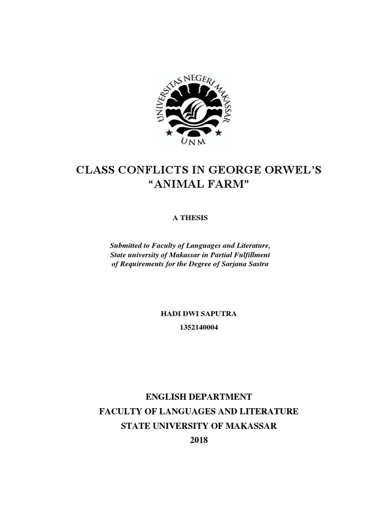 Class Conflicts in George Orwell's Animal Farm | PDF | Social Conflict ...