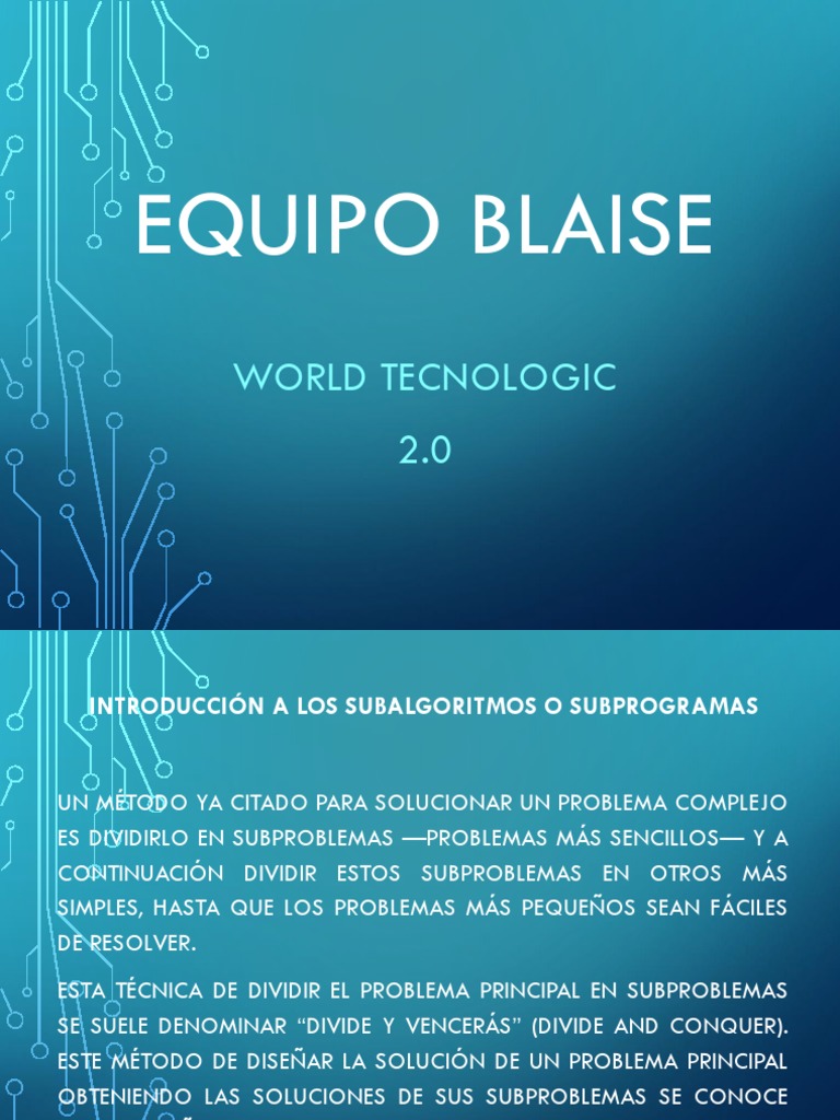 Introducción A Los Subalgoritmos o Subprogramas | PDF | Parámetro (programación de computadora ...