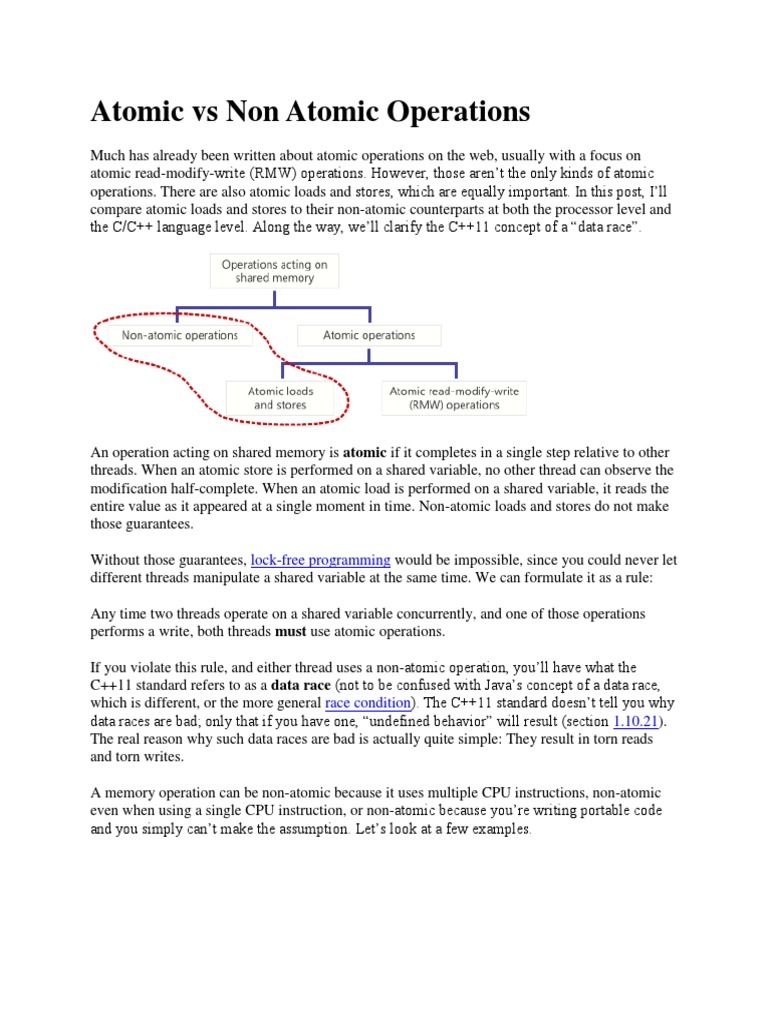 Atomic Vs Non Atomic Operations | Download Free PDF | Arm Architecture | 64 Bit Computing