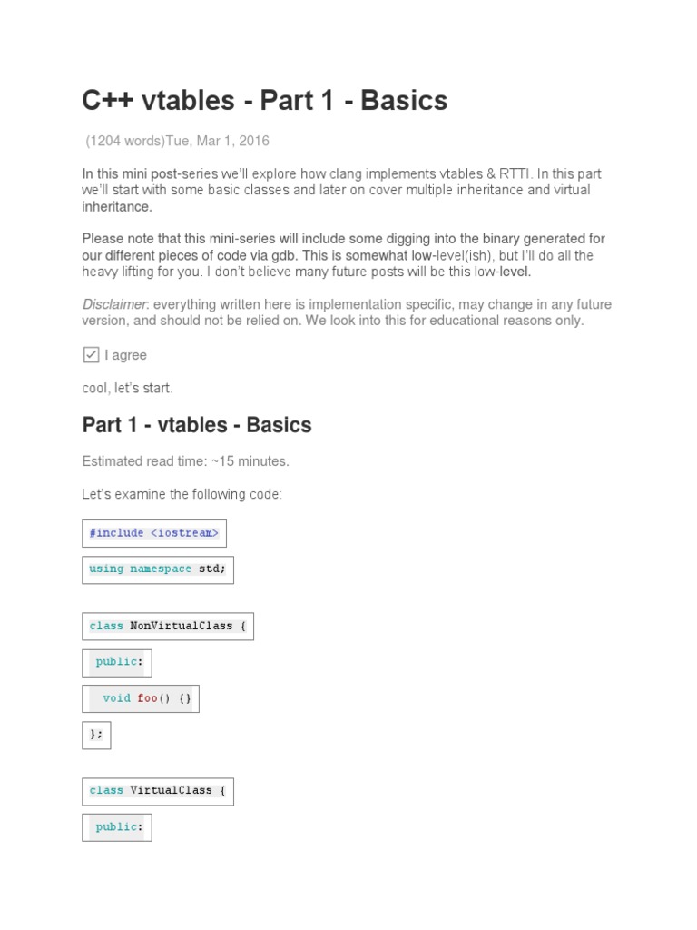 All About Virtual in C++ | PDF | Pointer (Computer Programming) | Class ...
