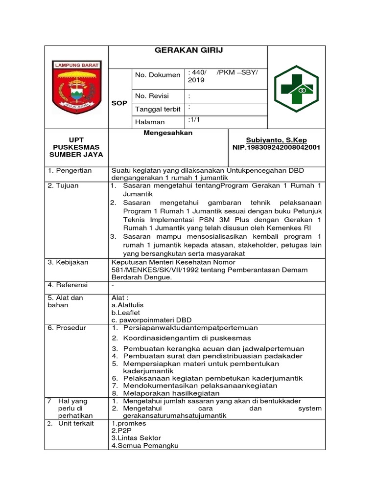 Sop Gerakan Girij | PDF