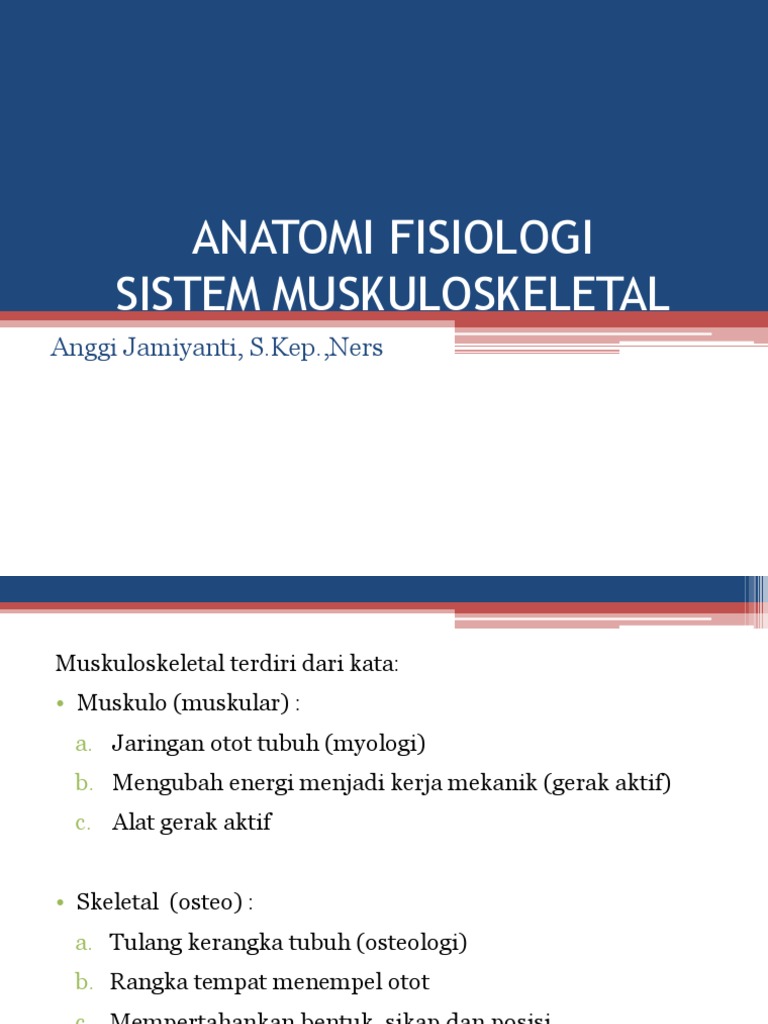Anatomi Fisiologi Muskulo | PDF
