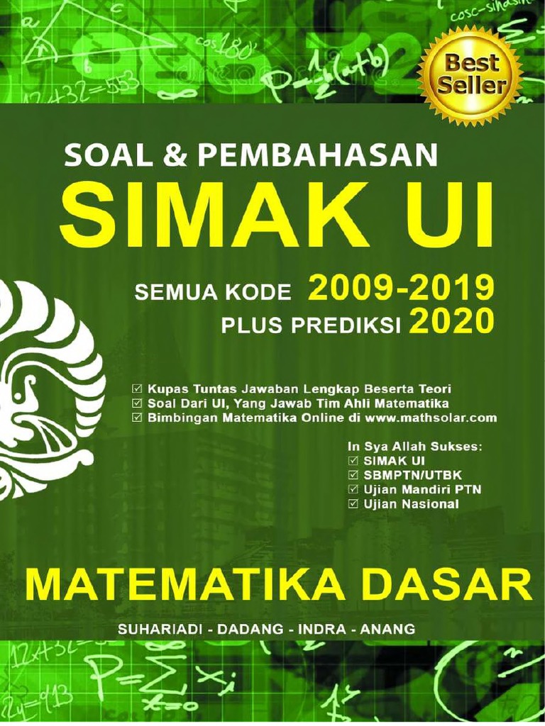 Spoiler Buku Matematika Dasar SIMAK UI 2009-2019 | PDF