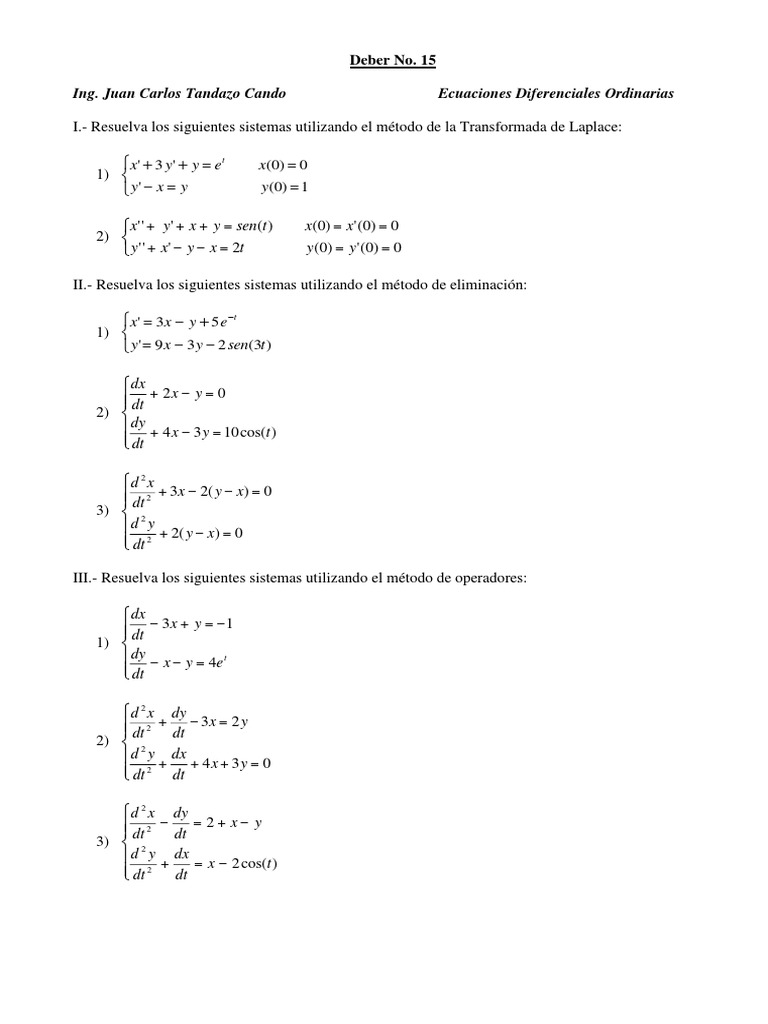 Deber 15 de EDO | PDF