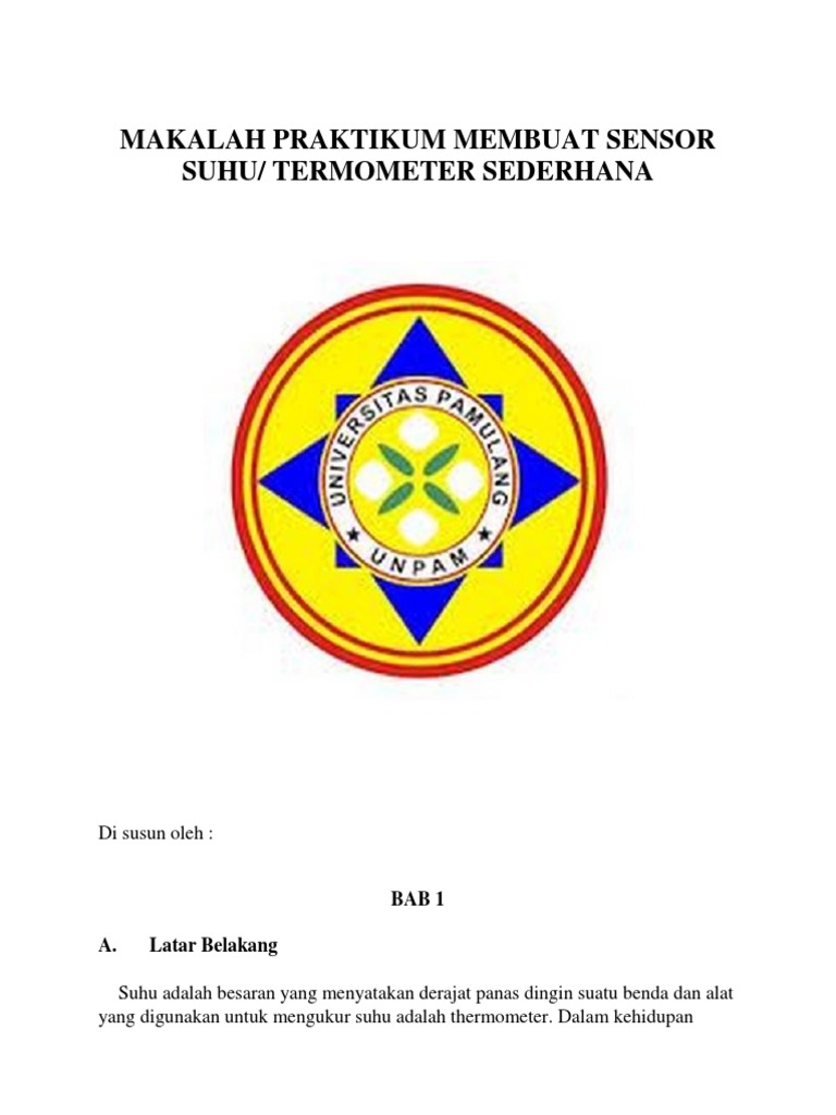 Termometer Sederhana | PDF