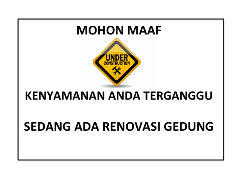 Mohon Maaf Renovasi | PDF