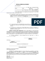 Sample SPA For LTO | PDF | Power Of Attorney | Civil Law (Common Law)