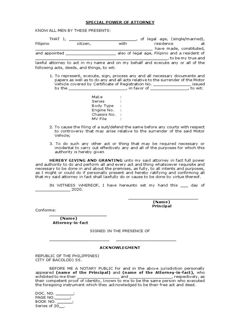 SPA Srcibd | PDF | Power Of Attorney | Constitutional Law