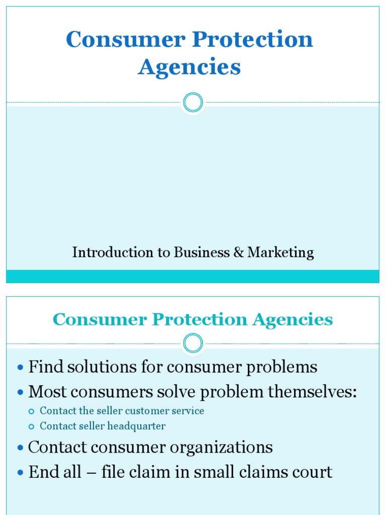 Consumer Protection Agencies Pdf Food And Drug Administration