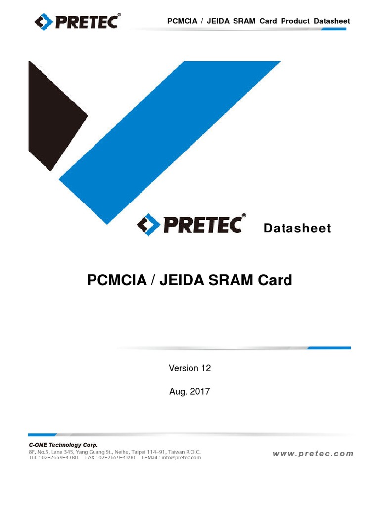 Sram Datasheet Pretec 2017aug | PDF | Random Access Memory | Computer Memory